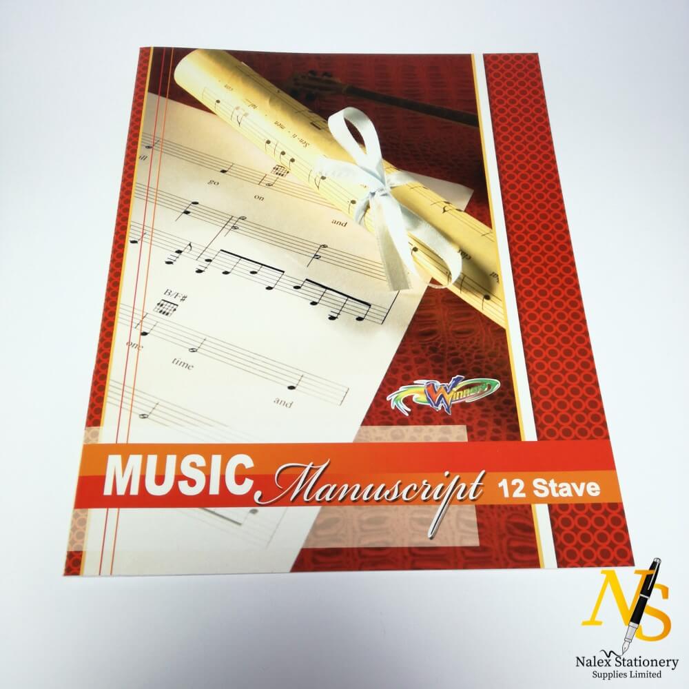 Winners Music Manuscript 12 stave - Nalex Stationery